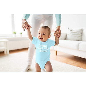 & Then There Were Three - Funny Baby Essentials Bodysuit - Baby Boy Clothes Newborn Girl Outfits (6 Months, Light Blue)