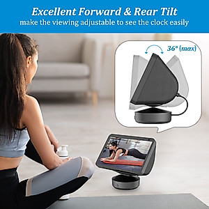 PlusAcc Battery Base for Echo Show 8 (1st Gen & 2nd Gen) - 10000 mAh Portable Battery Charger Stand for Alexa Echo Show 8 (1st & 2nd Gen), Tilt Function (Black)