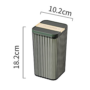 VABUN Food Jars, Storage Containers Kitchen Canisters for Pasta Spaghetti Beans Snack Flour Noodles,Green (Color : Platinum)