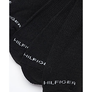 Tommy Hilfiger Men's Athletic Socks - Cushioned Crew Socks (10 Pack), Size 7-12, Pure Black