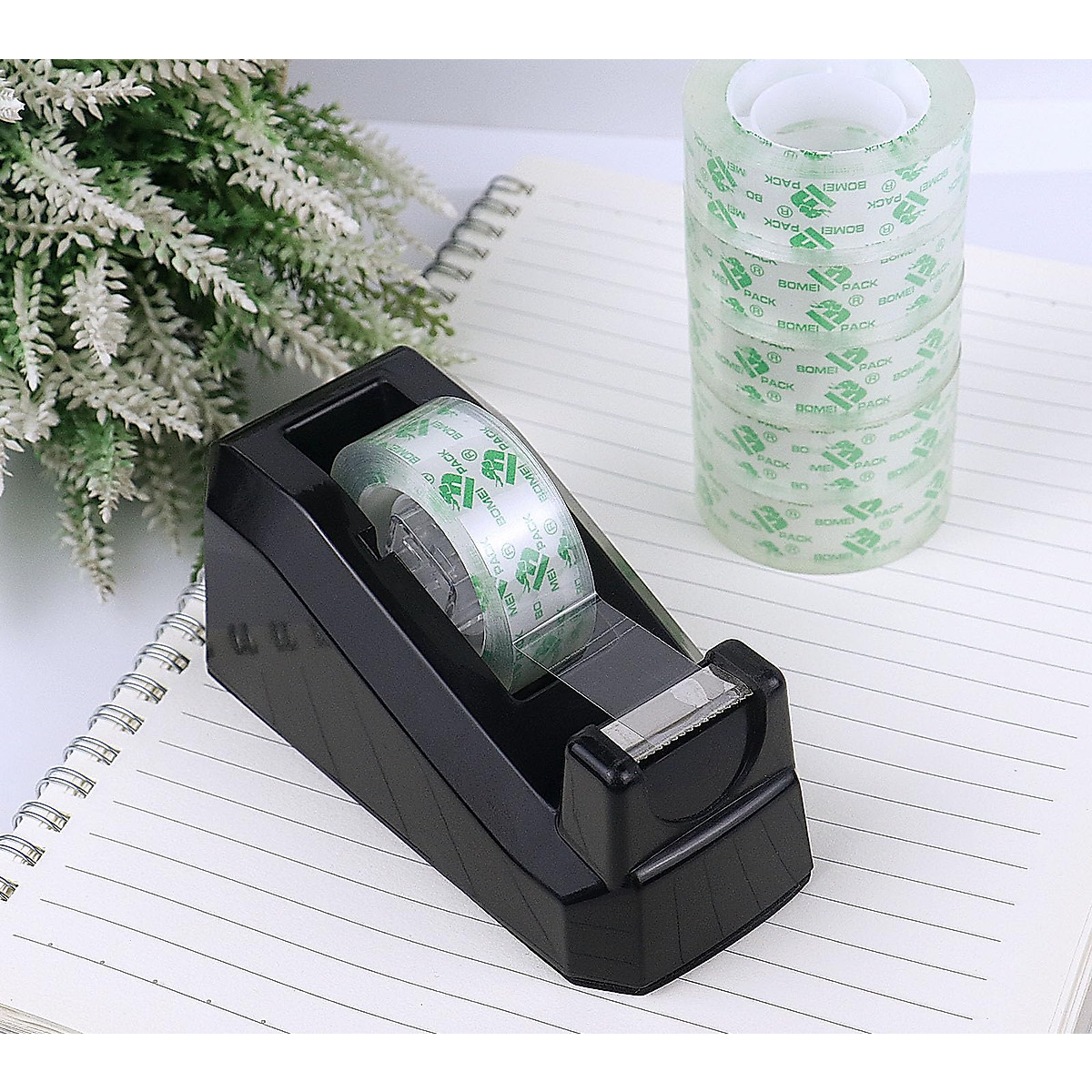 BOMEI PACK 14Rolls Crystal Clear Tape, Transparent Tape Refills for Dispenser, Crafters Tape for Gift Wrapping, Home, School Office Supplies, 3/4Inch x 1000 inch