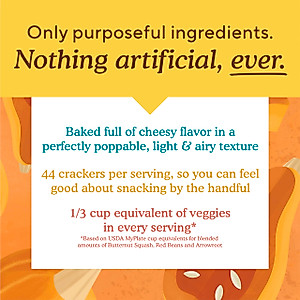 Simple Mills Pop Mmms Cheddar Baked Snack Crackers, Gluten Free, 4 Ounce (Pack of 1)