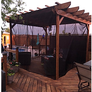 Magnetic Garage Door Screen - Double Car - 8'h x 16'w (+ Other Sizes) - 60g Fiberglass Mesh - Stronger 1,400gs High Energy Magnets - Weighted Bottom - Tie Backs - Wind Resistors - Black