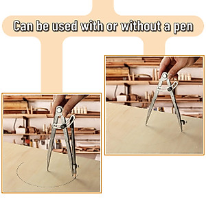 Mr. Pen- Professional Compass for Woodworking, 8 Inch Compass with Wing, Large Compass for Geometry, Compass Drawing Tool, Woodworking Compass, Pencil Compass for Carpenter, Drafting, Drawing Compass