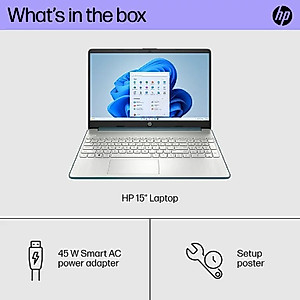 HP 2023 15.6 inch HD Lightweight Laptop, Intel Core i3-1115G4, 20GB RAM, 1TB SSD, Intel UHD Graphics, Windows 11 Home in S Mode, Spruce Blue
