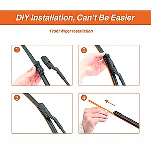 WOWIPER Factory Wipers for Volvo S60 2011-2018 S80 2007-2016 V60 2013-2014+More, 26"/20" (PACK of 2) Top Lock 19mm Windshield Wiper Blades