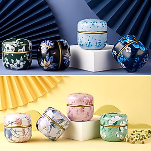 Body Powder Container with Powder Puff, Baby Women Powder Puff Container for Dusting Powder, Bath, Travel (Color Line)