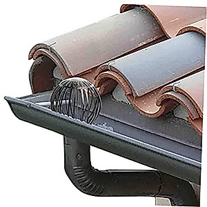 Housoutil 4 Pcs Eaves Filter Cover Gutter Drain Screen Gutter Leaf Strainer Leaf Filter Gutter Strainer Mesh Filter Expanding Water Hose Round Balloons Roof Gutter Filter Gutter Filter Cover