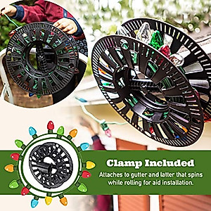 Premium Christmas Light Storage Bag – Heavy Duty Tear Proof 600D/Inside PVC Material with Reinforced Handles - With 3 Reels Stores up to 375 Ft of Mini Christmas Tree Lights & Extension Cords - Red