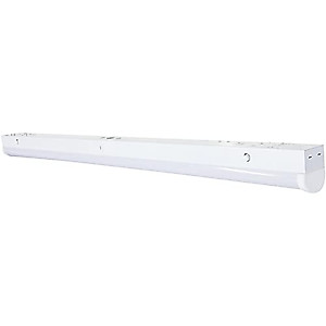 Satco [65/701] (1 Pack) 4' Linear Strip White Finish; (Strip Fixture) CCT Selector in Multiple Color Temperatures (3500K/4000K/5000K) for use at Home, Office, Buildings, Constructions, Hotels