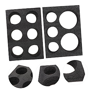 2 Pcs Pearl Cotton Cup Holder Portable Cup Carrier Foam Drink Holder 32 oz Cups Cup Holder Tray for car Thermal Coffee Mug Coffee Cup Carrier Tray Black Mug Bottle Holder re-usable