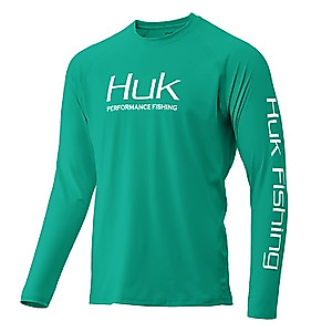 HUK Men's Standard Pursuit Vented Long Sleeve 30 UPF Fishing Shirt, Key Lime, 3X-Large