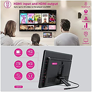 13.3" Upgrade Android 11 Car Headrest Video Players with 2.4G/5G Dual Brand WiFi, Dual Rear Seat TV Monitors Can Sync Screens, IPS Touch Screen 4K Tablets, HDMI Out/in Bluetooth FM USB-2G+32G