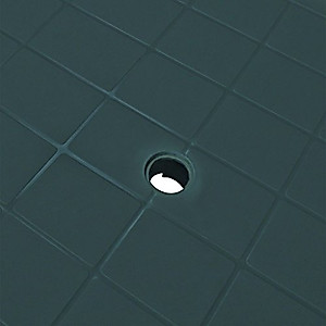 Festnight Garden Dining Table with Umbrella Hole Solid Plastic Frame Outdoor Dining Table for Balcony Garden Backyard Furniture 39.8 x 26.8 x 28.3 Inches (L x W x H) (Green)