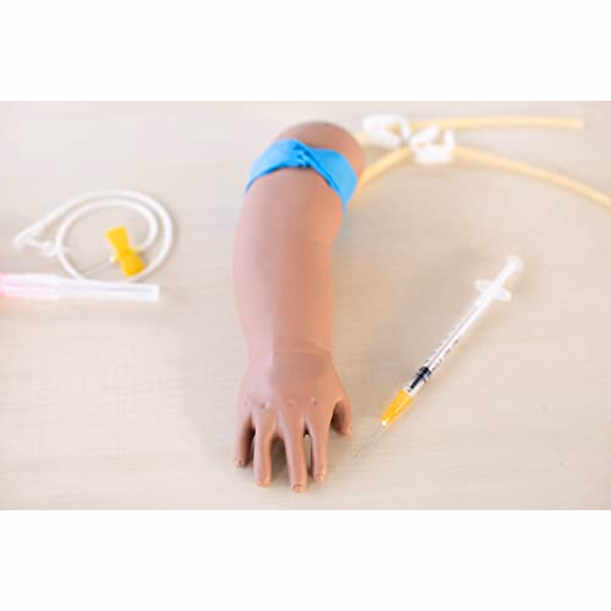 Pediatric IV and Phlebotomy Practice Kit by The Apprentice Doctor. Practice and Perfect Critical Medical Skills Before Working on Real People. (Dark Skin Tone)