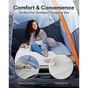 OlarHike Inflatable Twin Air Mattress with Built in Pump,18"Elevated Durable Air Mattresses for Camping,Home&Guests,Fast&Easy Inflation/Deflation Airbed,Black Double Blow up Bed,Travel Cushion,Indoor