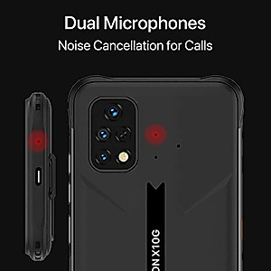 UMIDIGI Bison X10G Rugged Smartphone, NFC, T-Mobile, 4+64G, Rugged Cell Phone Unlocked, IP68/IP69K Waterproof, Android 11, 6.53" FHD Screen, 6150mAh Battery, 4G Dual SIM