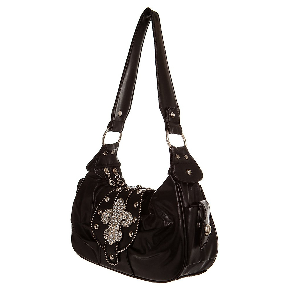 Fluer De-Lis Classic Hobo Shoulder Handbag by Handbags For All