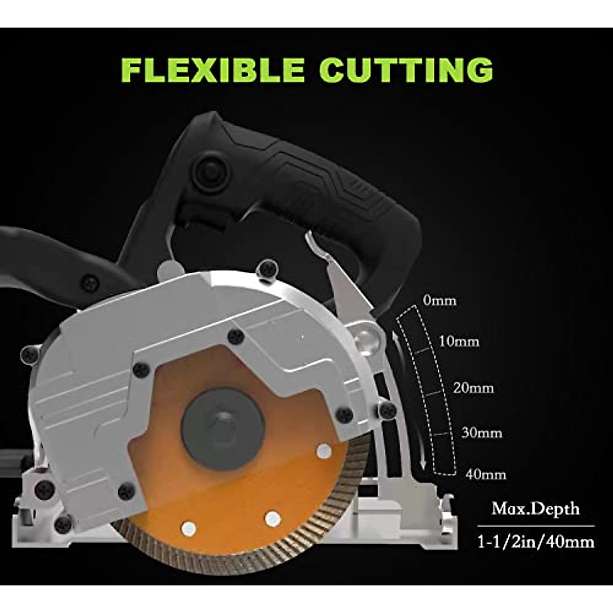 Tekware Masonry Saw with Dust Extraction, 110V 5 in Circular Saw, Light Weight Circular Saw for Wood, Masonry, Tile, and Concrete