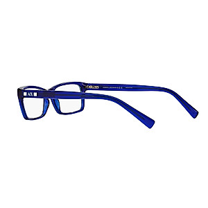 A|X ARMANI EXCHANGE Men's AX3007 Rectangular Prescription Eyeglass Frames, Marine Transparent/Demo Lens, 53 mm