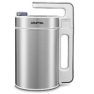 Gourmia GSM1450 Automatic Soup Maker - 6 in 1 Hot or Cold Soup Maker Plus Soy Milk, Rice, Porridge & More - 4 Blades, Cool Touch, Durable Stainless Steel with Free Recipe Book