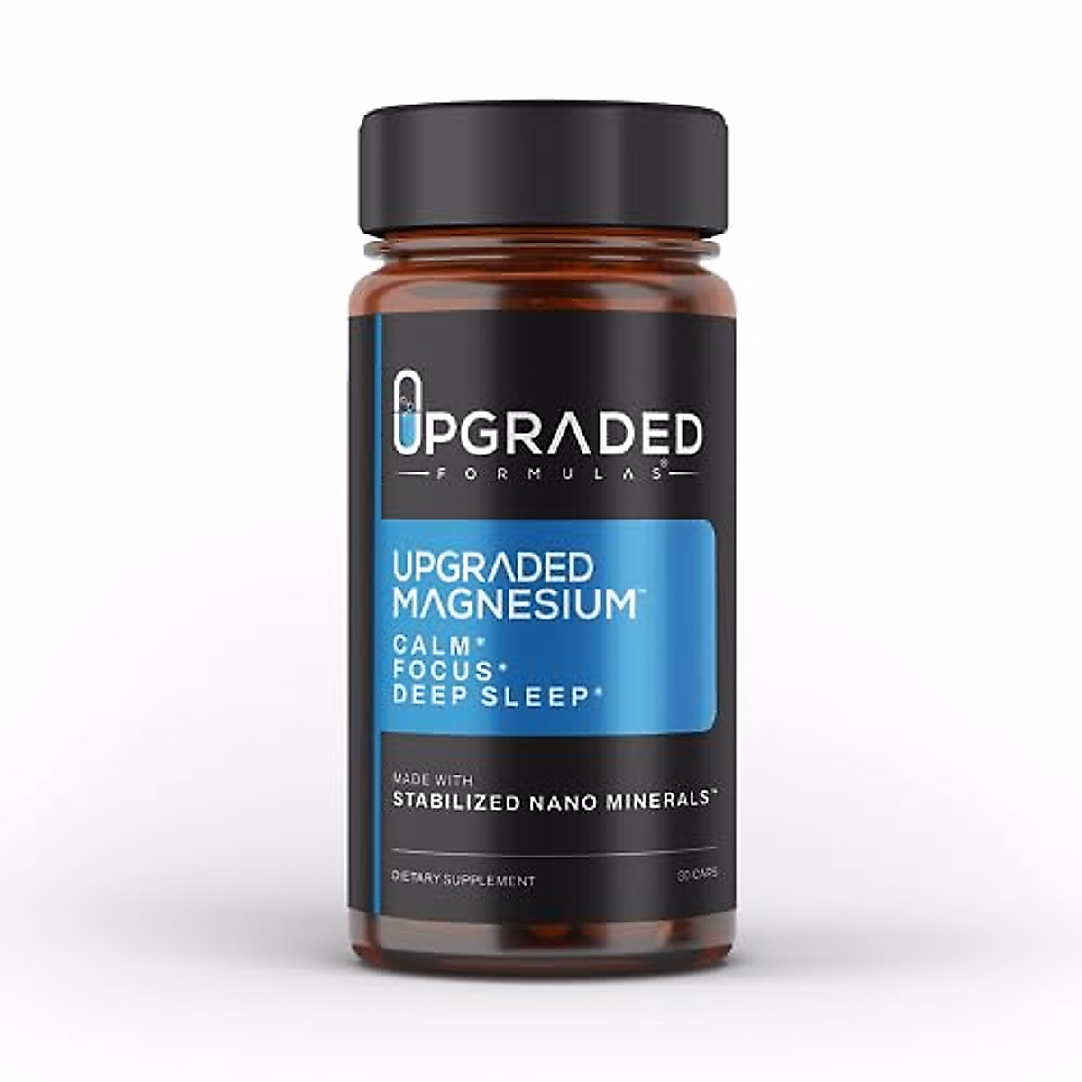 Upgraded Formulas Nano Magnesium Supplement, 3rd Party Clinical Trial, Improves Deep Sleep up to 250%, REM Sleep Up to 160% in only 14 nights - Enhances Calm, 30 Capsules