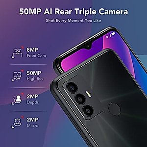 TCL 30 SE |2022| 6.52" Unlocked Cell Phone, 4+64GB Android Phone GSM Unlocked Smartphone with 50MP Camera, 5000mAh, Single SIM, US Version, Space Gray (Not Support Verizon/Boost/5G)