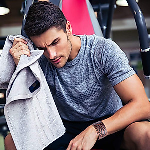 DENTRUN Retro Genuine Leather Bracelet, Adjustable Rock Punk Style Men Cuff Bracelets, Women Wide Belt Vintage Wristband Viking Hippie Jewelry, Steampunk Pirate Mens Accessories Gifts