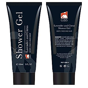 G.B.S Soft Scalp Pocket Shower Shampoo Hair Brush for Men & Women, 4 Pack, Multi Color - Feel Clean, Fresh with Lavender and Citrus Shower Gel 5 oz 150 ML for Body, Face and Hair Personal Care