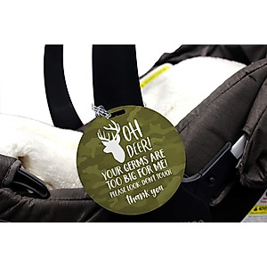 Camouflage Deer Stop No Touching Baby Car Seat Sign/Country Boy Stroller Tag/Camo Car Seat Accessory