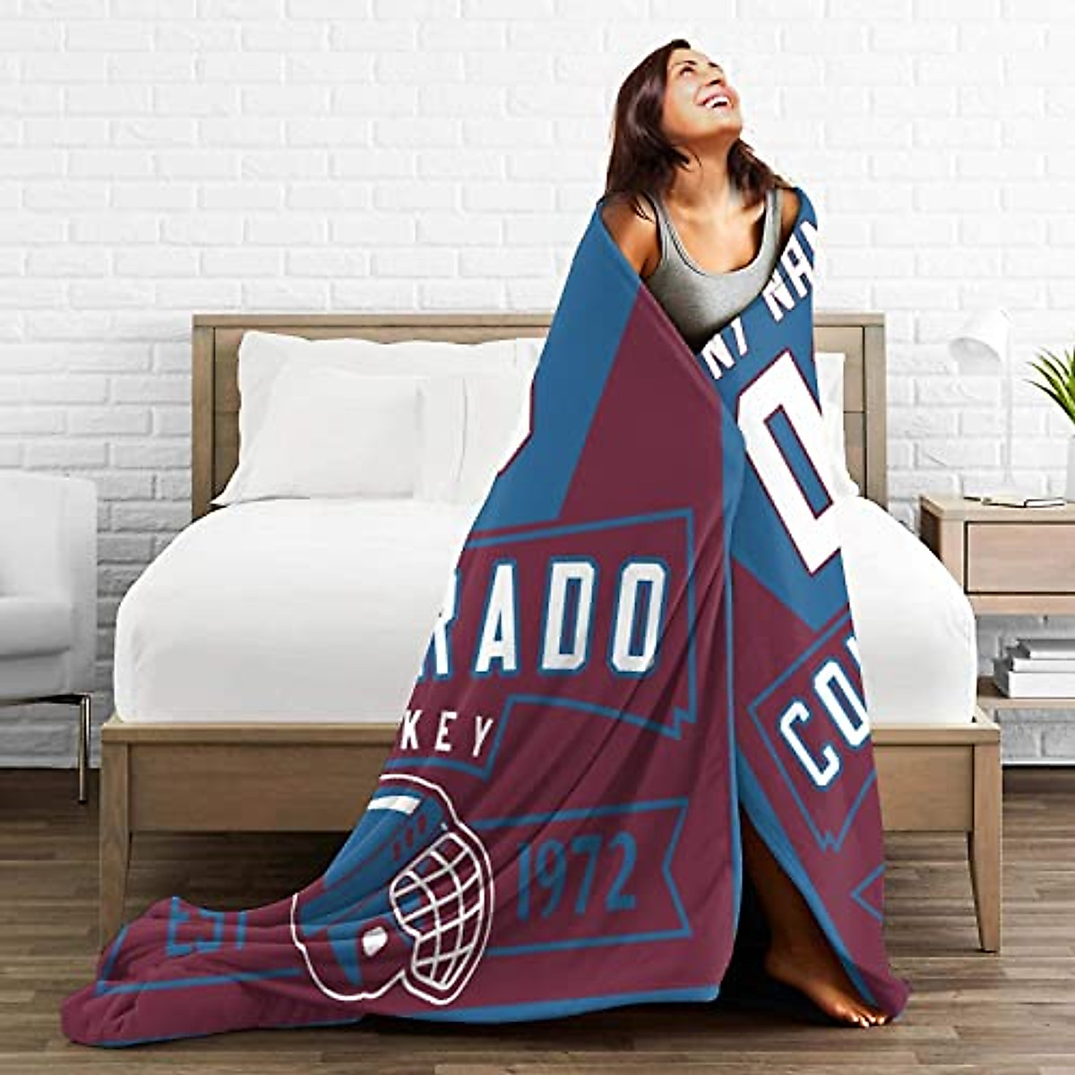 Custom Blanket for Bed Personalized Fans Gift Hockey City Summer Winter Fleece Throw Blankets Add Name and Number Personalized
