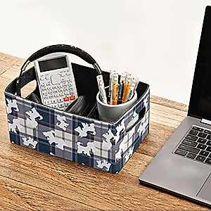 Scottish Dog Storage Basket Felt Storage Bin Collapsible Toy Boxs Decorative Baskets Organizer for Pet Supplies Magazine