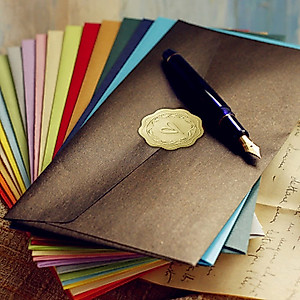 300 Parks Gold Heart Stickers Gold Embossed Heart Envelope Seals Wax Stickers Gold Embossed Envelope Stickers - Gold Stickers for Envelopes, Wedding Stickers Greeting DIY Decoration