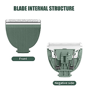 Green Replacement Blades for Meridian Trimmer, Hygienic Ceramic Replacement Blades Compatible with Meridian Body Trimmer (Onyx & Sage), 2 Pack