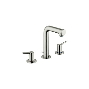 hansgrohe Talis S Modern Premium Easy Clean 2-Handle 3 7-inch Tall Bathroom Sink Faucet in Brushed Nickel, 72130821