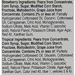 Betty Crocker Fruit Gushers, Strawberry Splash and Tropical, 0.9 Ounce (Pack of 42)