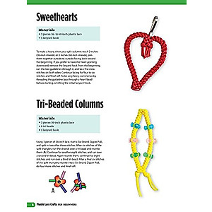 Plastic Lace Crafts for Beginners: Groovy Gimp, Super Scoubidou, and Beast Boondoggle (Design Originals) Master the Essential Techniques of Lacing 4-Strand & 6-Strand Key Chains, Bracelets, & More