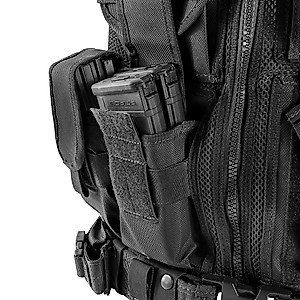BARSKA mens Loaded Gear BI12018 VX 200 Tactical Vest Right Hand, Black, Large US