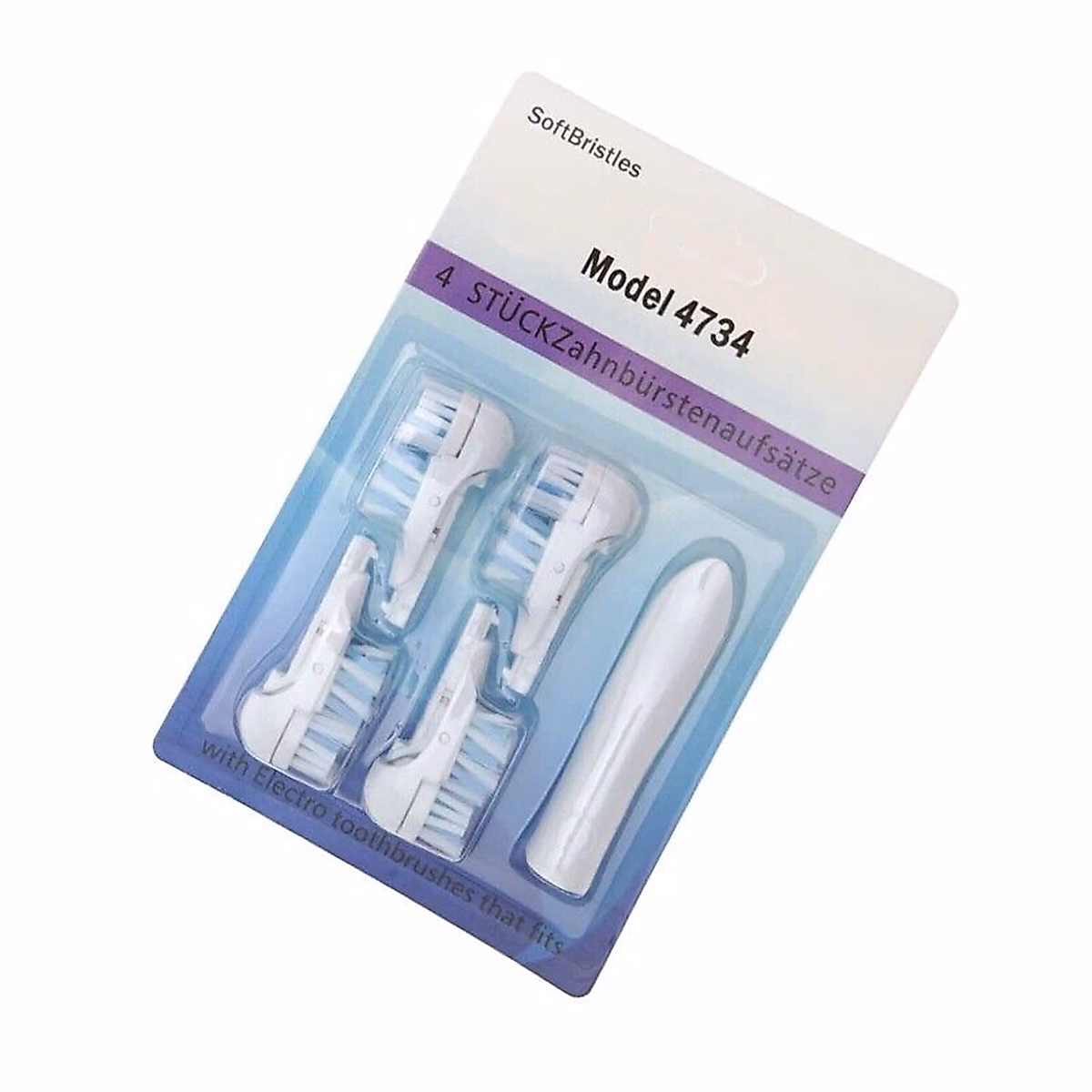 4/8/16 Pcs Electric Toothbrush Replacement Heads Sensitive Dual Clean Rotating Sets Fit for Braun Oral B Cross Action Power 4732 3733 4734 (4)