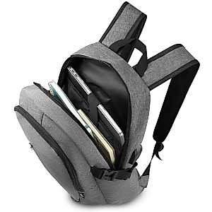 Laptop Travel Backpack - Adjustable Shoulder Straps, Zippered Compartments with Side Pockets for Water Bottle or Umbrella. Headset and USB Charging Port. Perfect for School, Business or Traveling.