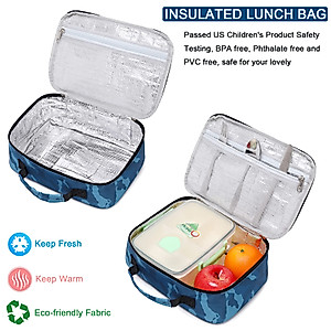 Backpacks for Girls Boys School Bookbags Set with Lunch Box Pencil Case Lightweight Cute Elementary Backpack (Rainbow-Green-3)