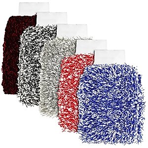 Tallew 5 Pcs Microfiber Car Wash Mitt Absorbent Detailing Washing Gloves Automotive Car Cleaning Supplies for Cars Motorcycles Suvs Trucks Boats, 7 x 11 Inches