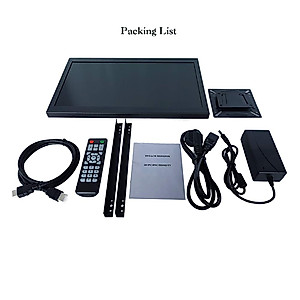 iChawk 15.6'' inch PC Monitor 1366x768 16:9 RCA HDMI-in VGA Metal Shell Embedded Open Frame Built-in Speaker Remote Control LCD Screen Display USB Port Pluggable U-Disk Small Video Player K156MN-591