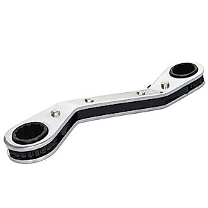 Reversible Ratcheting Wrench, Double Box End Ratcheting Wrench, Offset Double Box End Ratcheting Wrench, 1/2 Inch - 9/16 Inch Ratcheting Wrench, Chrome Vanadium Steel, 1Pcs,Aicosineg