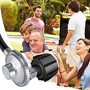 Suppmen Propane Regulator and Hose 2 Feet Universal QCC1 Replacement Hose and Regulator kit for LP Gas Grill 3/8 Female Flare Nut for Heater Fire Pit Stove etc.as Parts and Accessories.