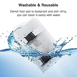 Foot Pad Dustproof Dental Chair Toe Cover Sleeve with Elastic Bands, Foot Mat Cushion Transparent Dentist Clinic Unit Protector Anti-Dropping - Washable & Reusable