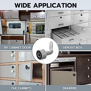 Fingerprint Cabinet Lock, Pothunder Smart Lock with Bluetooth & Fingerprint, Keyless Drawer Furniture Lock, USB Charging Fingerprint Lock, Ideal for Home, Office, Furniture, Mailbox (20MM)