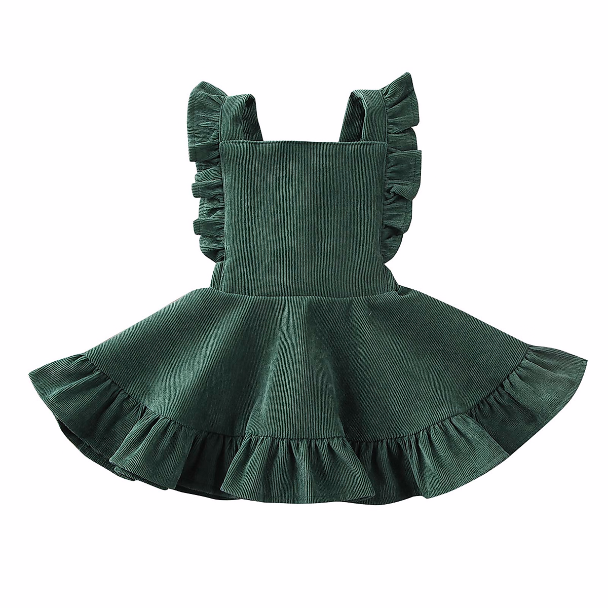 MERSARIPHY Toddler Baby Infant Tutu Sleeveless Vest Dress Backless Cute Romper Newborn Kid Ruffle Skirt, Ages for 6M-5T (Green, 4-5 T)
