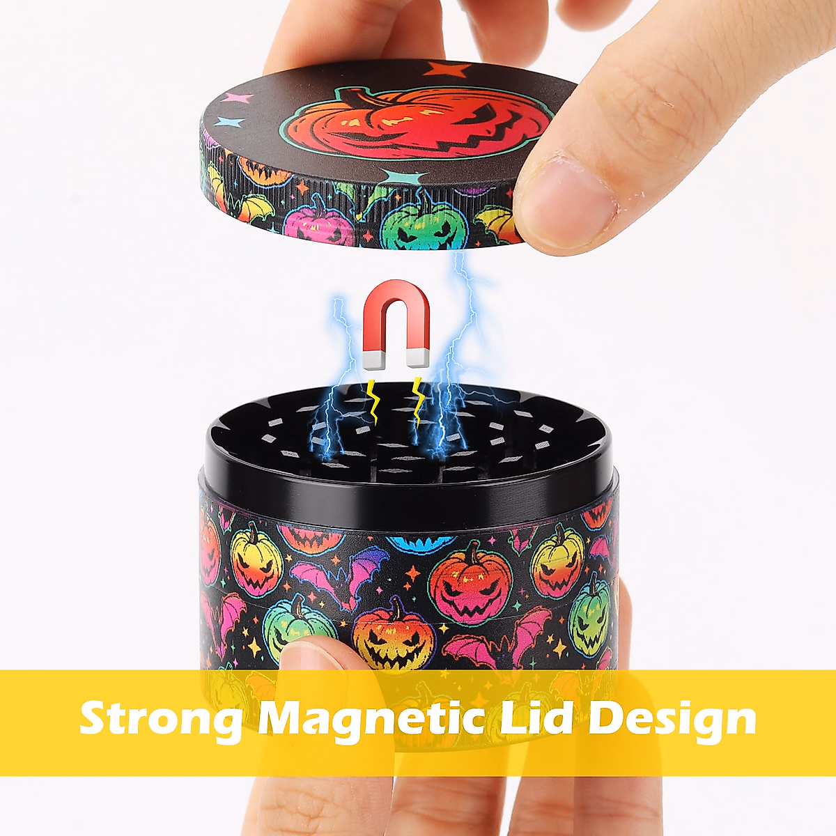 Hasbud Spice Grinder (2.5", Pumpkin Pattern)