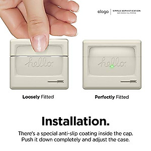 elago AW3 Silicone Case Compatible with Airpods Pro Case Cover - Classic Monitor Design, Visible LED Light, Supports Wireless Charging [US Patent Registered]